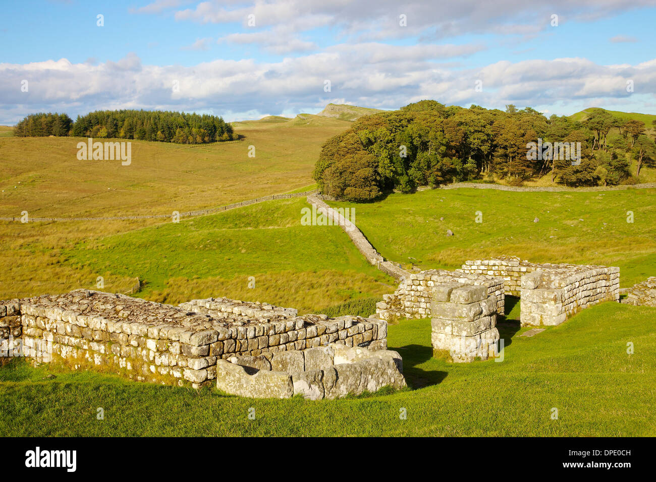 Housteads Roman Fort Gate House on Hadrian’s Wall National Trail ...