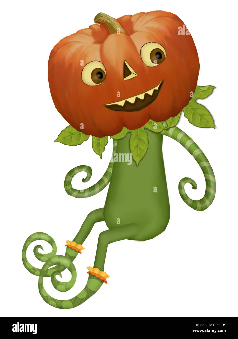 A pumpkin with a body Stock Photo - Alamy
