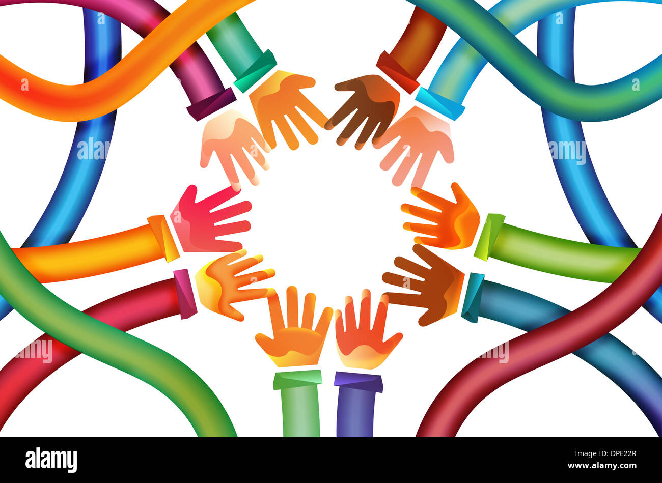 Circle hands painting hi-res stock photography and images - Alamy