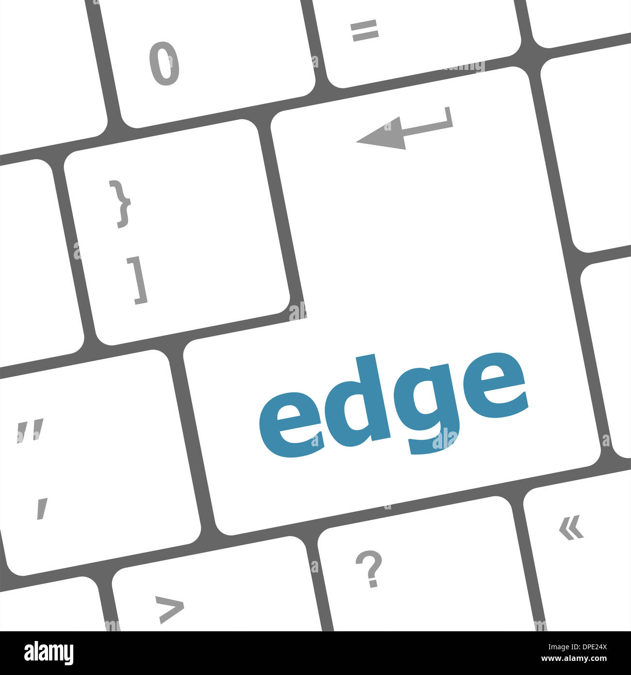 keyboard key with edge button Stock Photo - Alamy