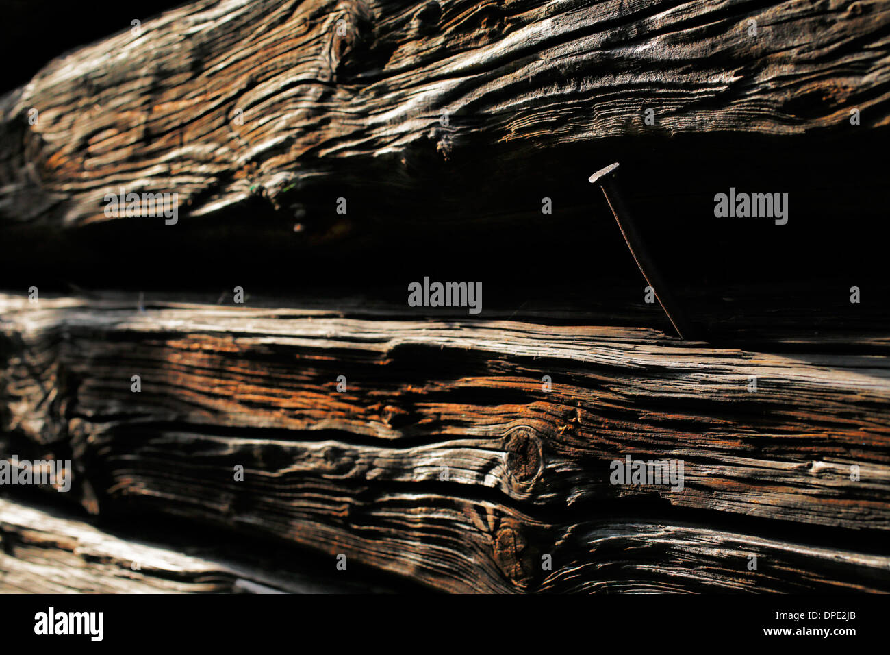 Natural details of sun dried wood of a 100 years old barn Stock Photo ...