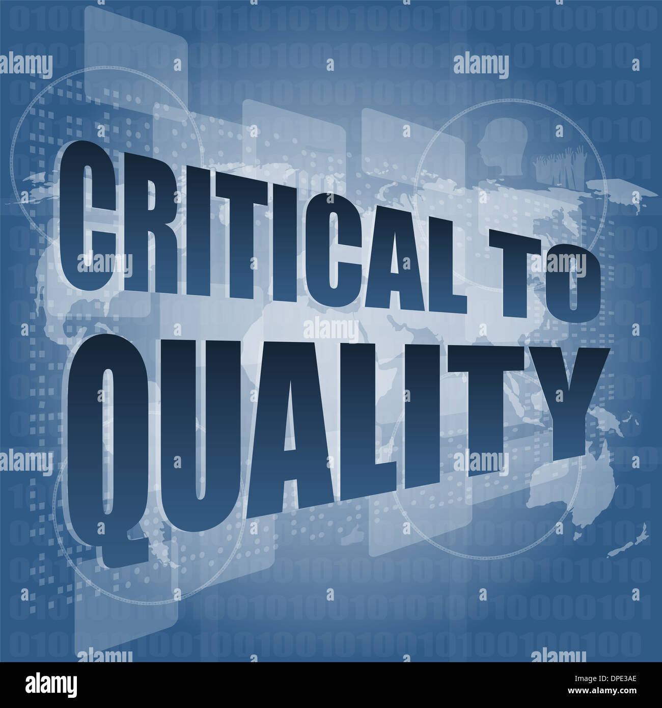 critical to quality word on business digital screen Stock Photo - Alamy
