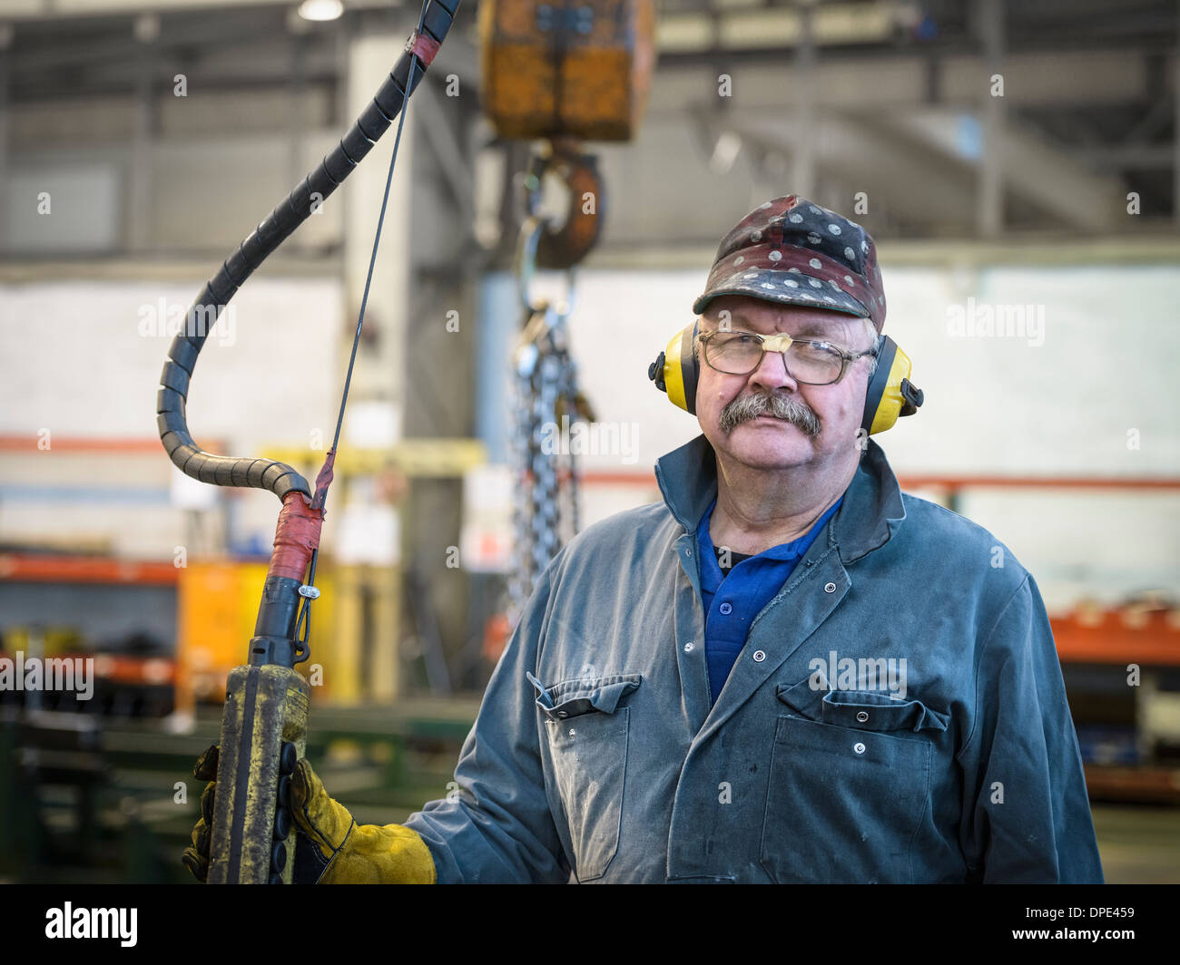 Male crane operator hi-res stock photography and images - Alamy
