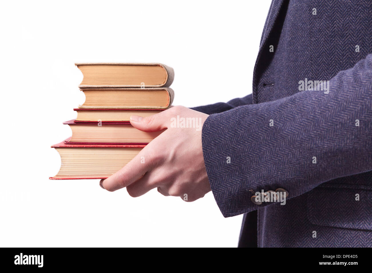 Person holding large book hi-res stock photography and images - Alamy