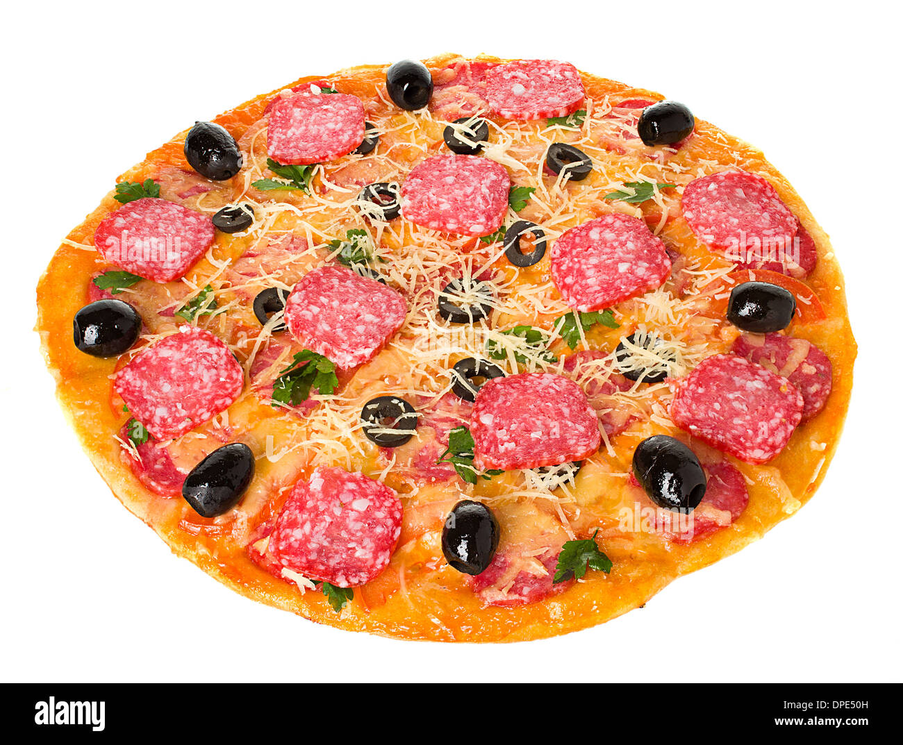Hot pepperoni pizza one slice Cut Out Stock Images & Pictures - Alamy