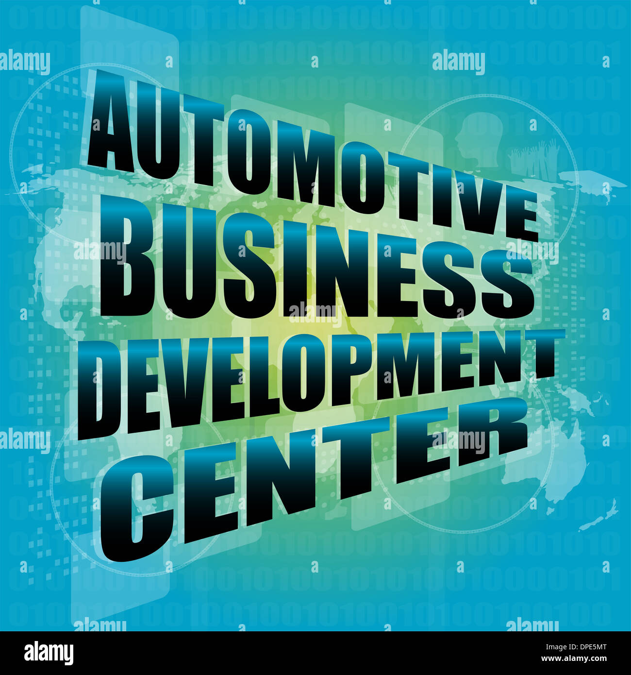 business concept, automotive business development center digital touch screen interface Stock ...