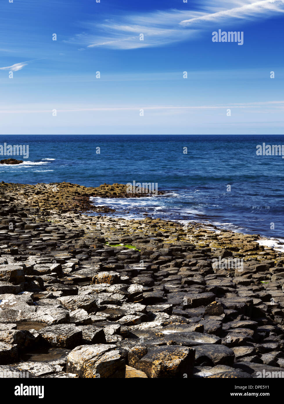 The famous Giant's Causeway of Northern Ireland is an area of about ...