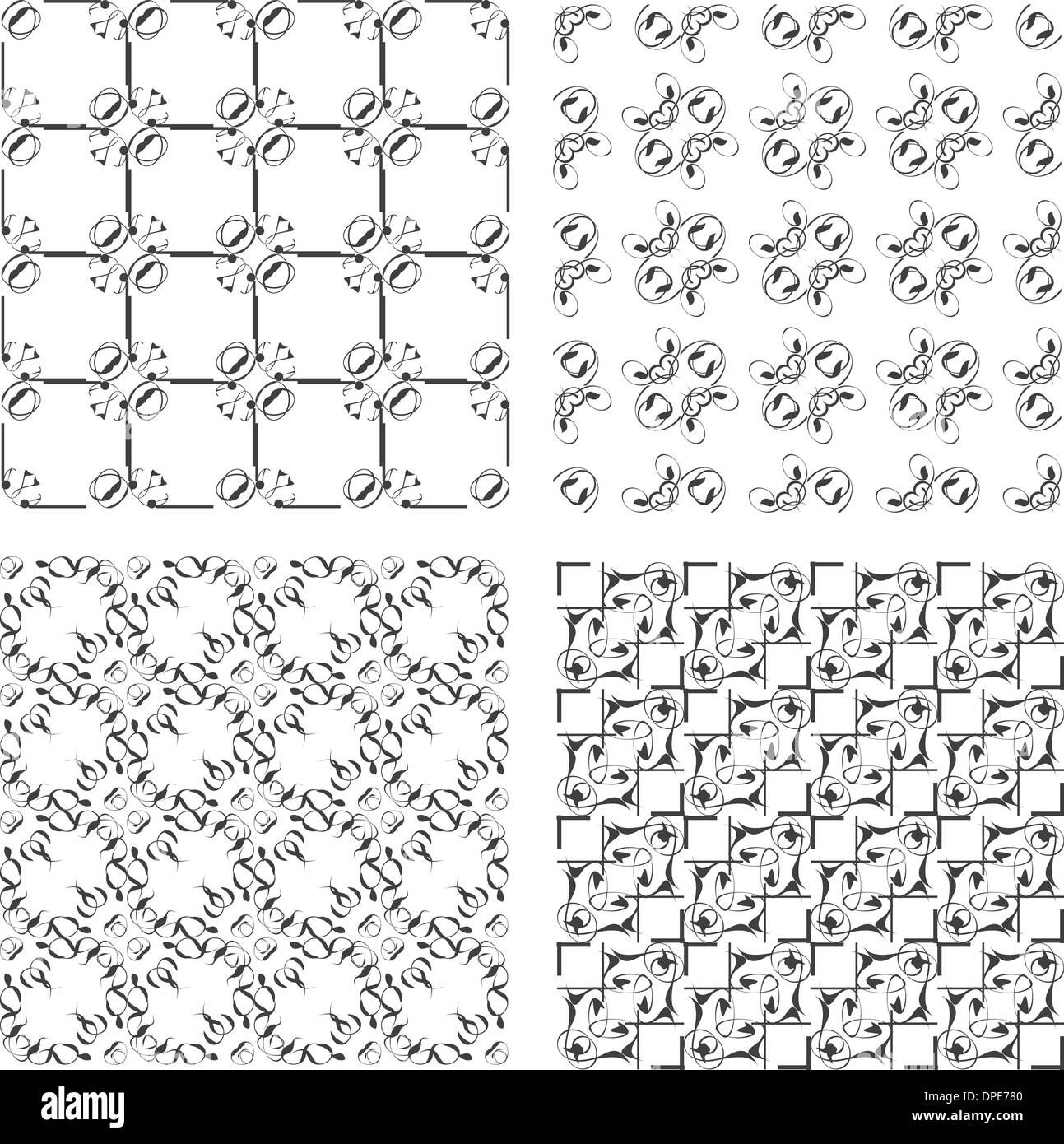 seamless patterns set Stock Photo - Alamy
