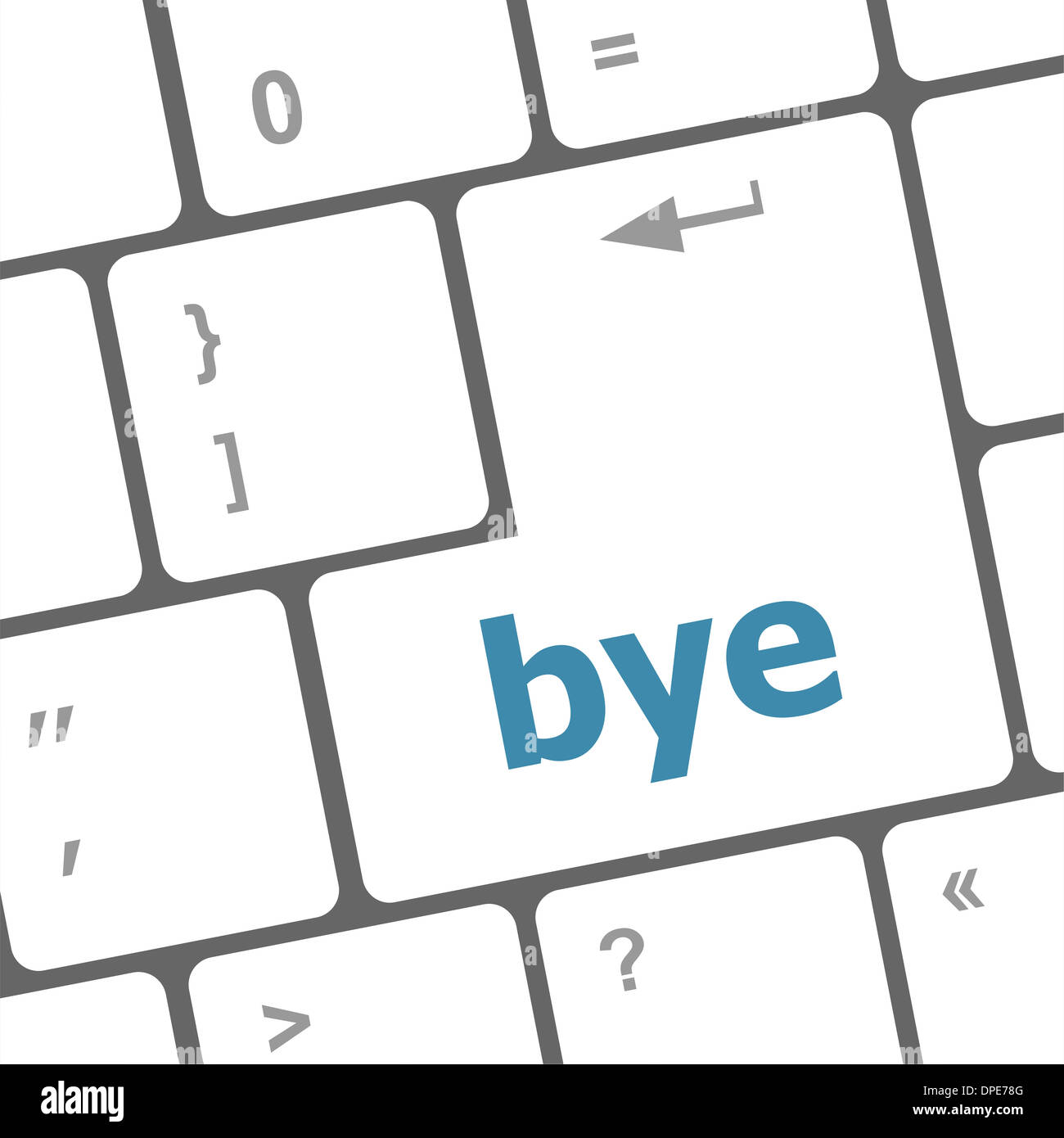 Bye key computer word hi-res stock photography and images - Alamy