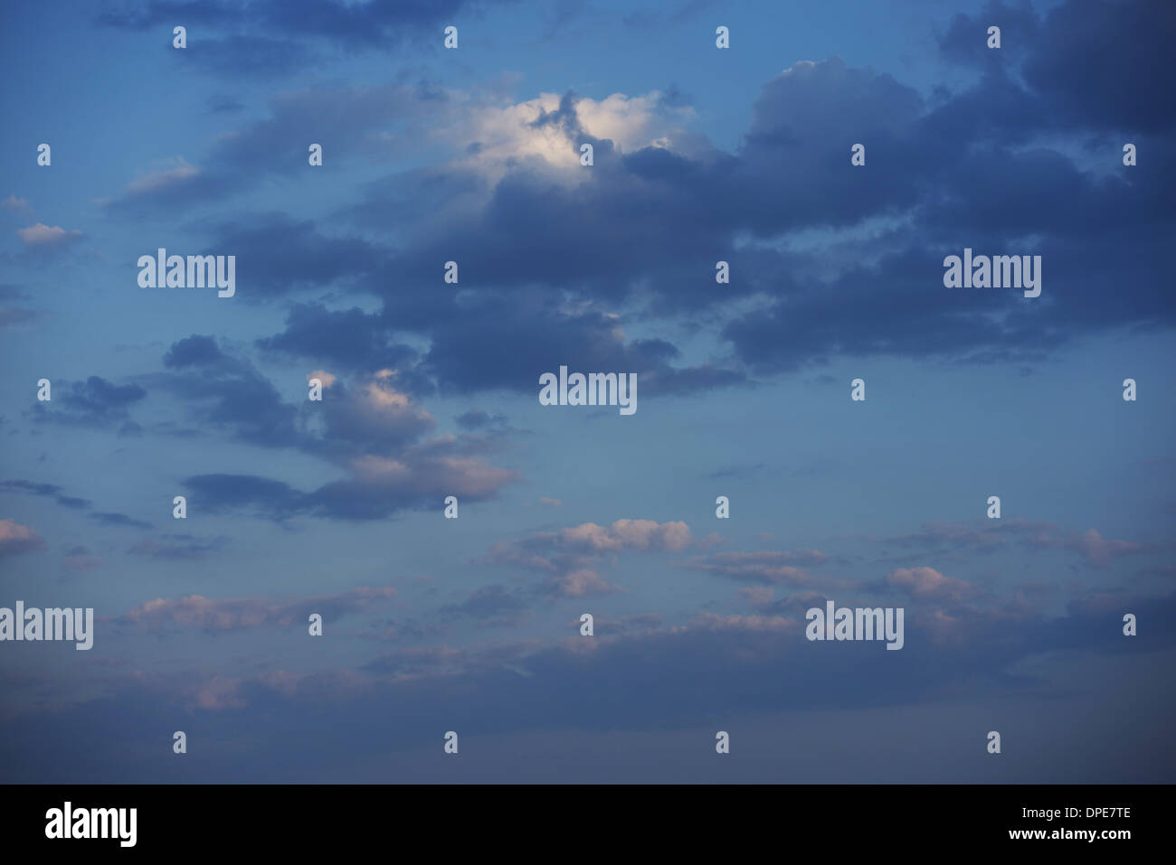 Calm Sunset Sky. Few Clouds. Weather Photo Collection Stock Photo - Alamy