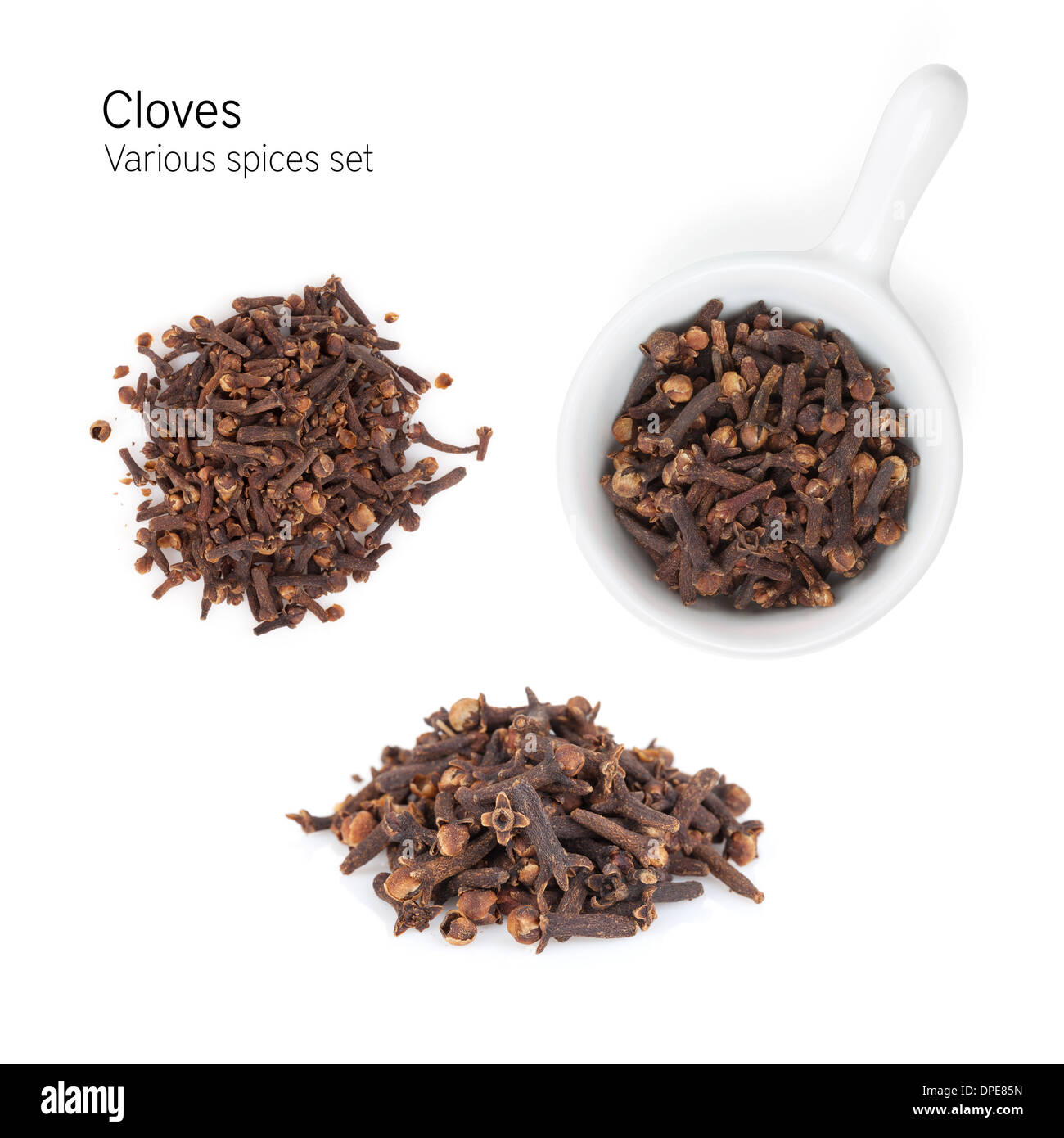 Cloves. Isolated on white background Stock Photo - Alamy