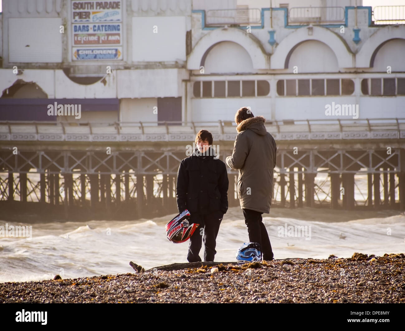 Two young boys stand hi-res stock photography and images - Alamy