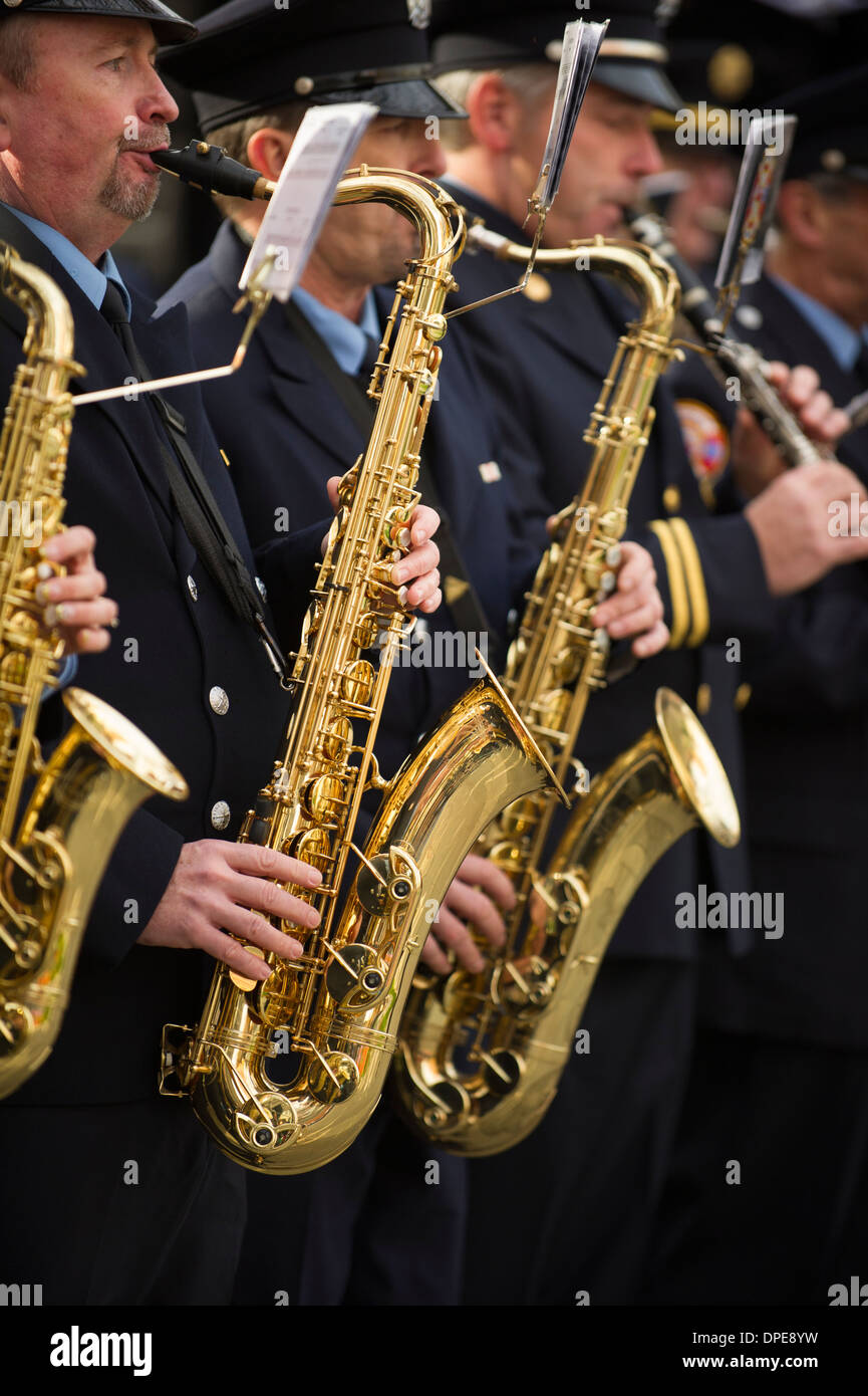 Vancouver Firefighters band Stock Photo - Alamy