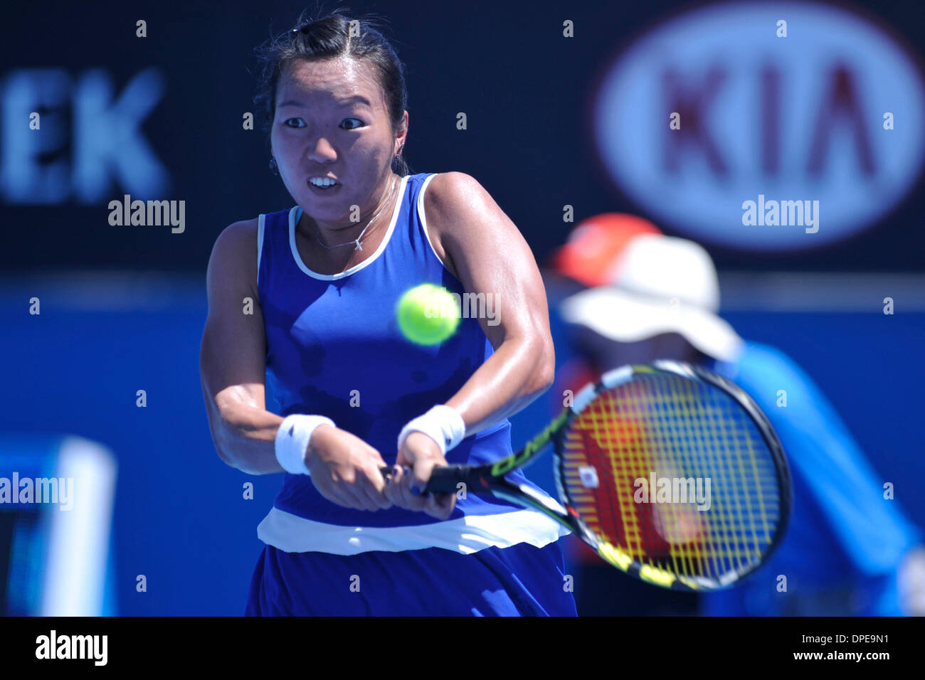 Melbourne, Australia. 14th Jan, 2014. Vania King of the USA in action ...