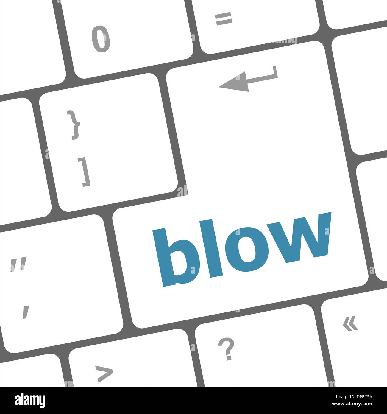 blow button on computer pc keyboard key Stock Photo - Alamy