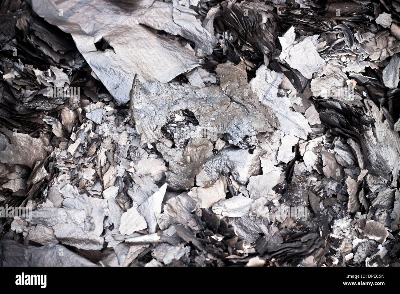 Detail of burnt newspapers, abstract background Stock Photo - Alamy