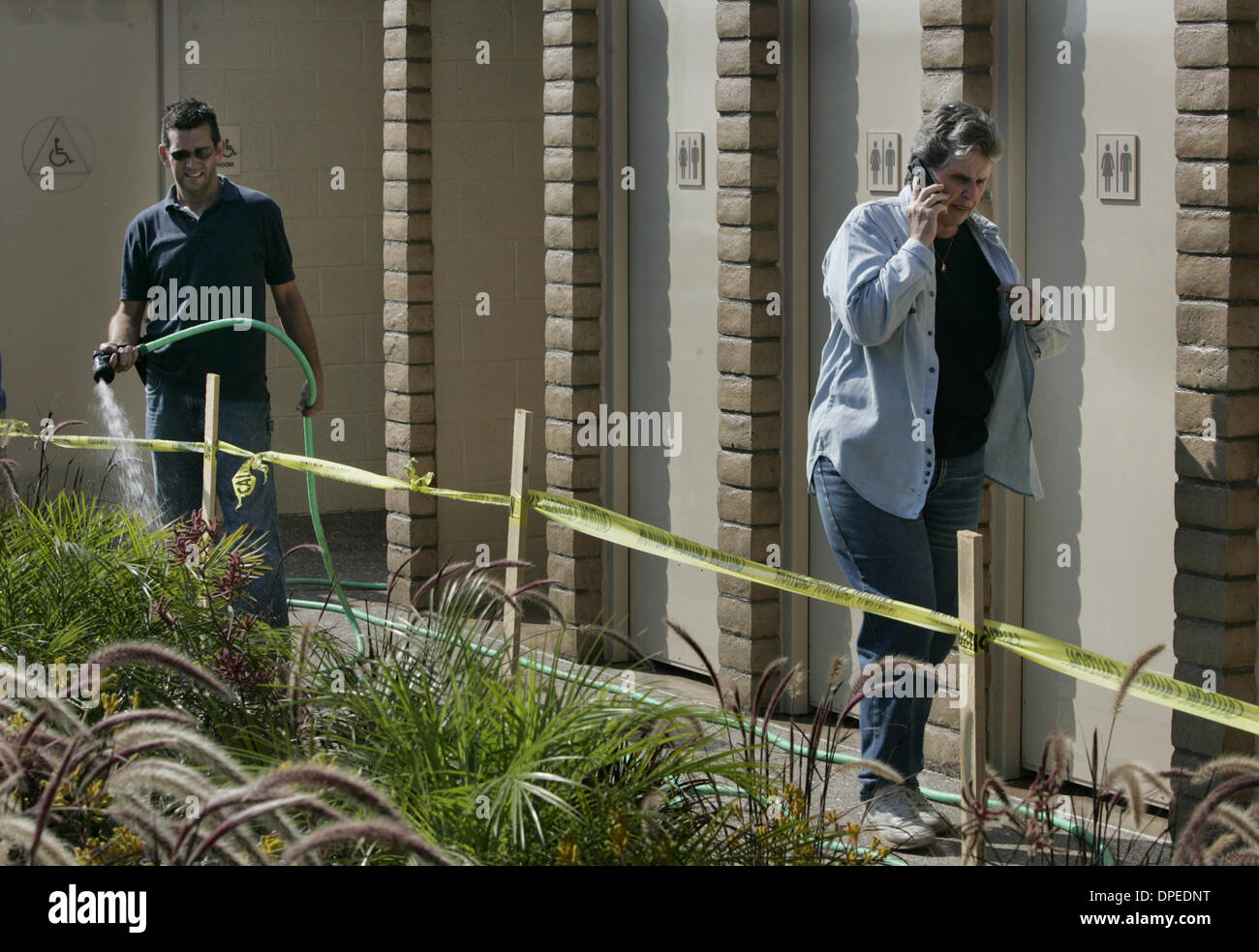 (Published 7/23/2005, B-1) Sean O'Neill, left, landscape designer ...