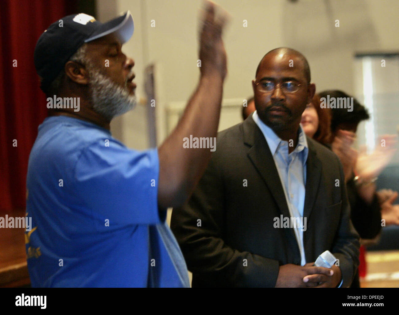 (Published 9/8/05, B-4:1) Councilman Tony Young, right (in glasses ...