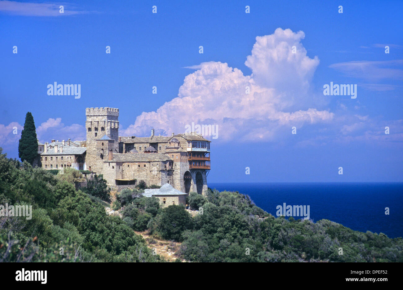Stavronikita Monastery (1542) Mount Athos Greece Stock Photo - Alamy
