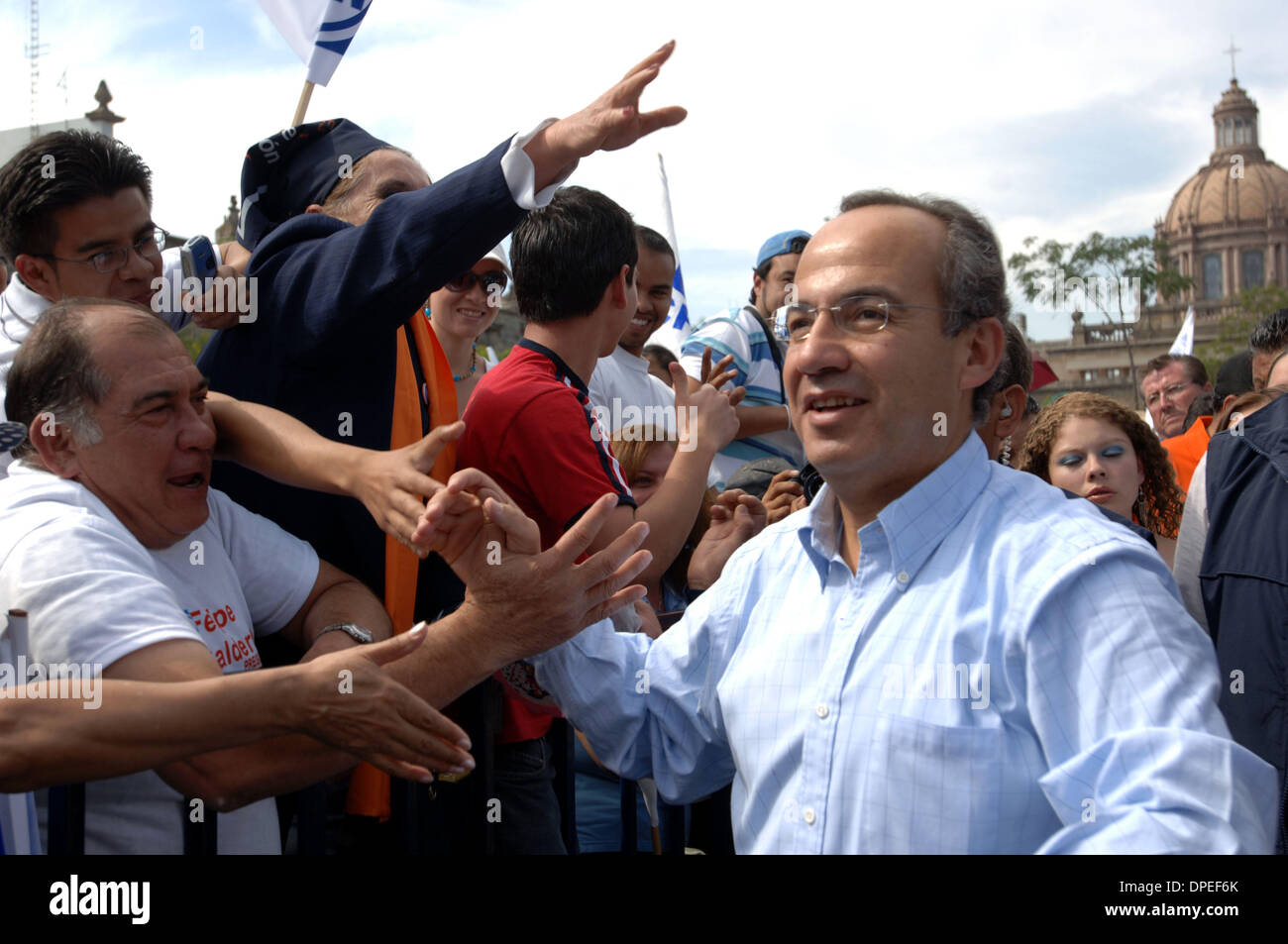 Jan 22, 2006 - Guadalajara, Jalisco, Mexico - FELIPE CALDERON, (right ...
