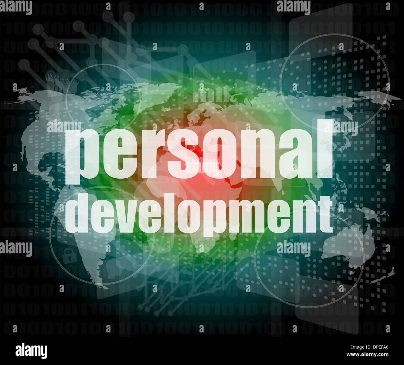 word personal development on digital screen 3d Stock Photo - Alamy