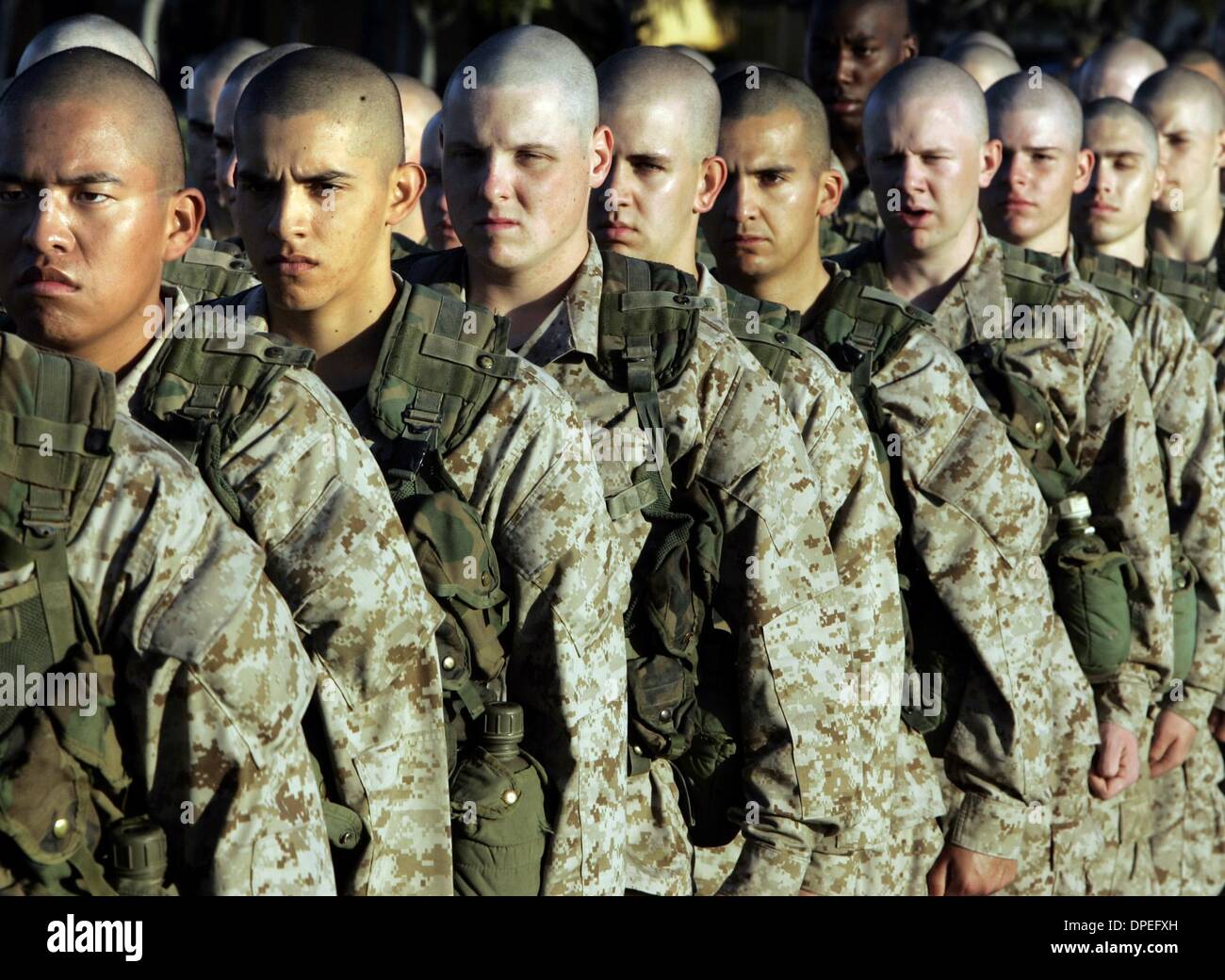 (PUBLISHED 1/13/2005, A-12) Jan 12---Recruits of 3rd Battalion Kilo ...