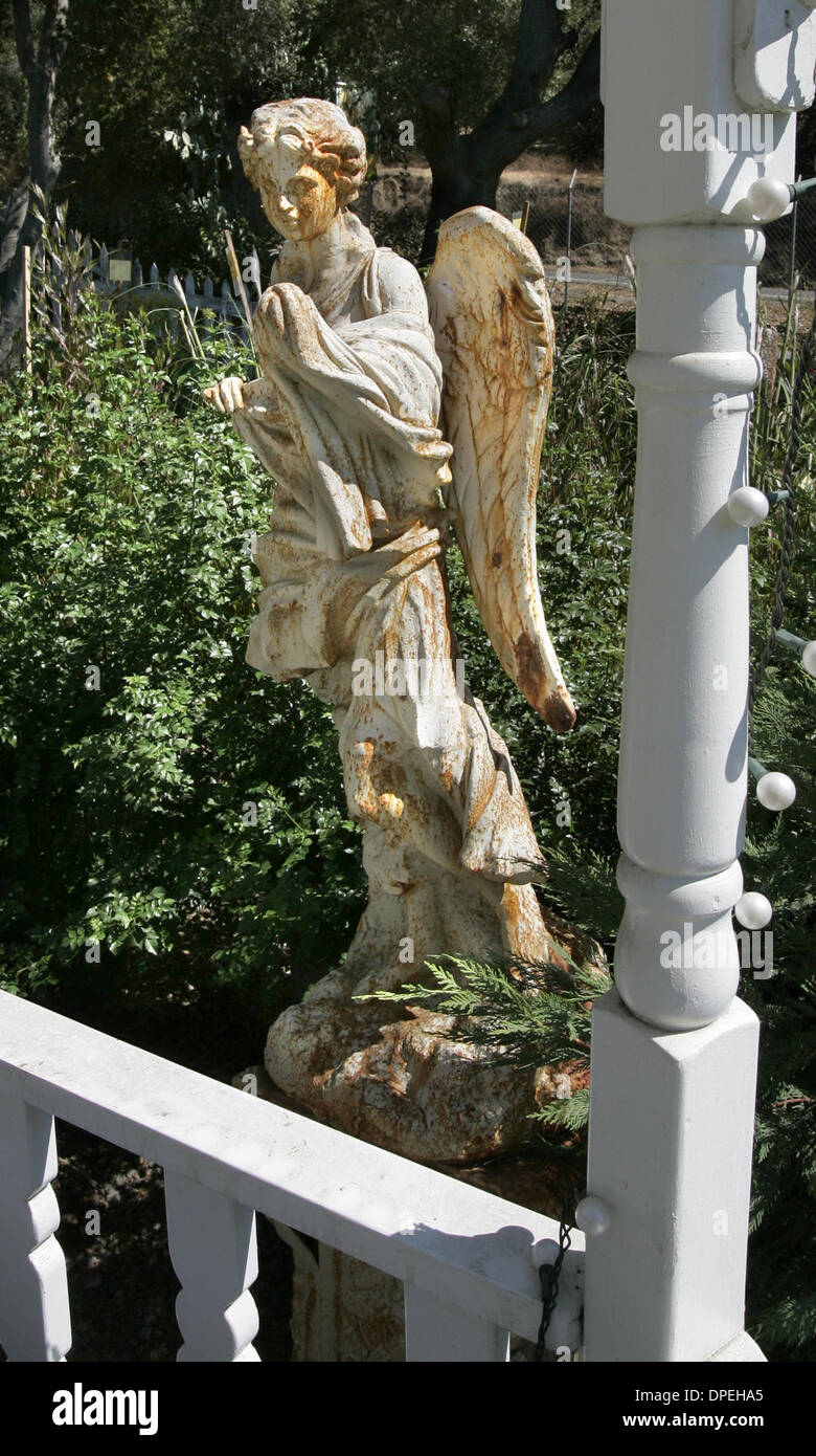 (published 8/31/2005, NI-5) An old style sculpture stands near a gazebo ...