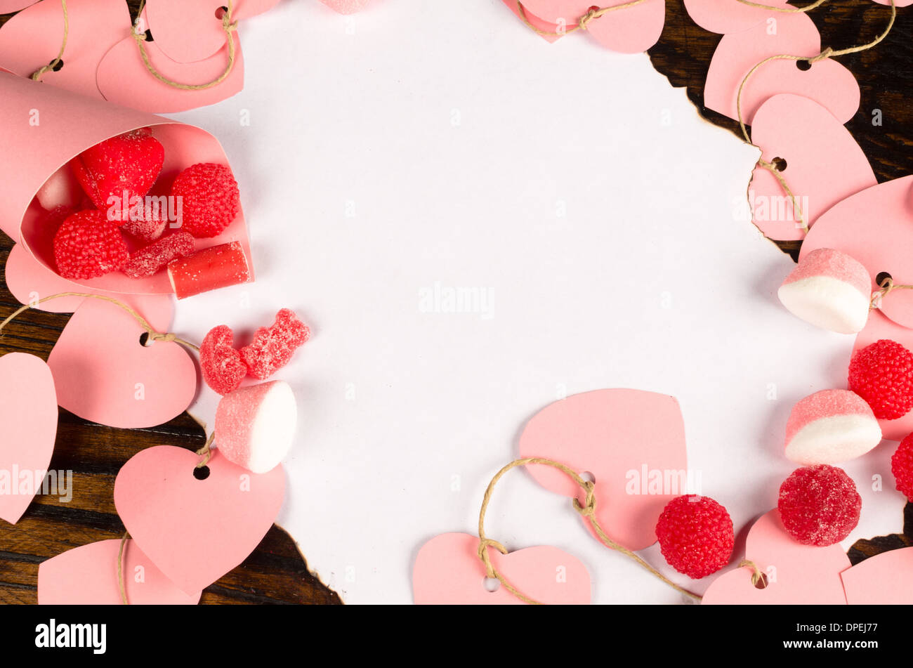 Blank love hearts sweets hi-res stock photography and images - Alamy
