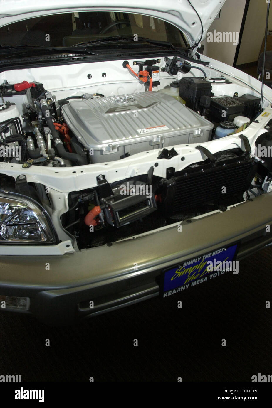 (PUBLISHED 03/12/2002, C-1): The engine compartment of the new Toyota ...