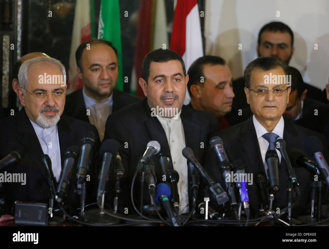 Beirut, Lebanon. 13th Jan, 2014. Visiting Iranian Foreign Minister ...