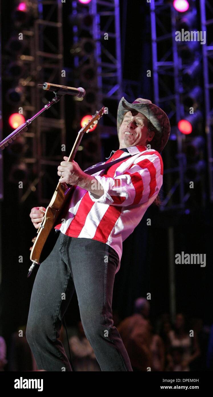 (Published 4/2/2005, B-6:2) Guitar legend TED NUGENT plays ''Cat ...