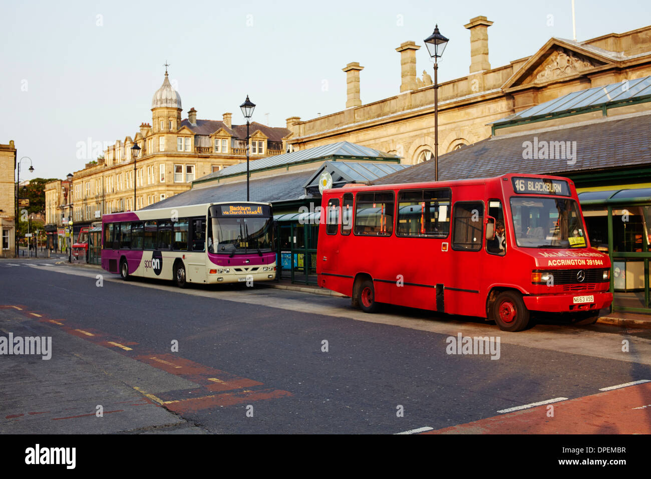Busses at Accrington, Lancashire UK Stock Photo - Alamy