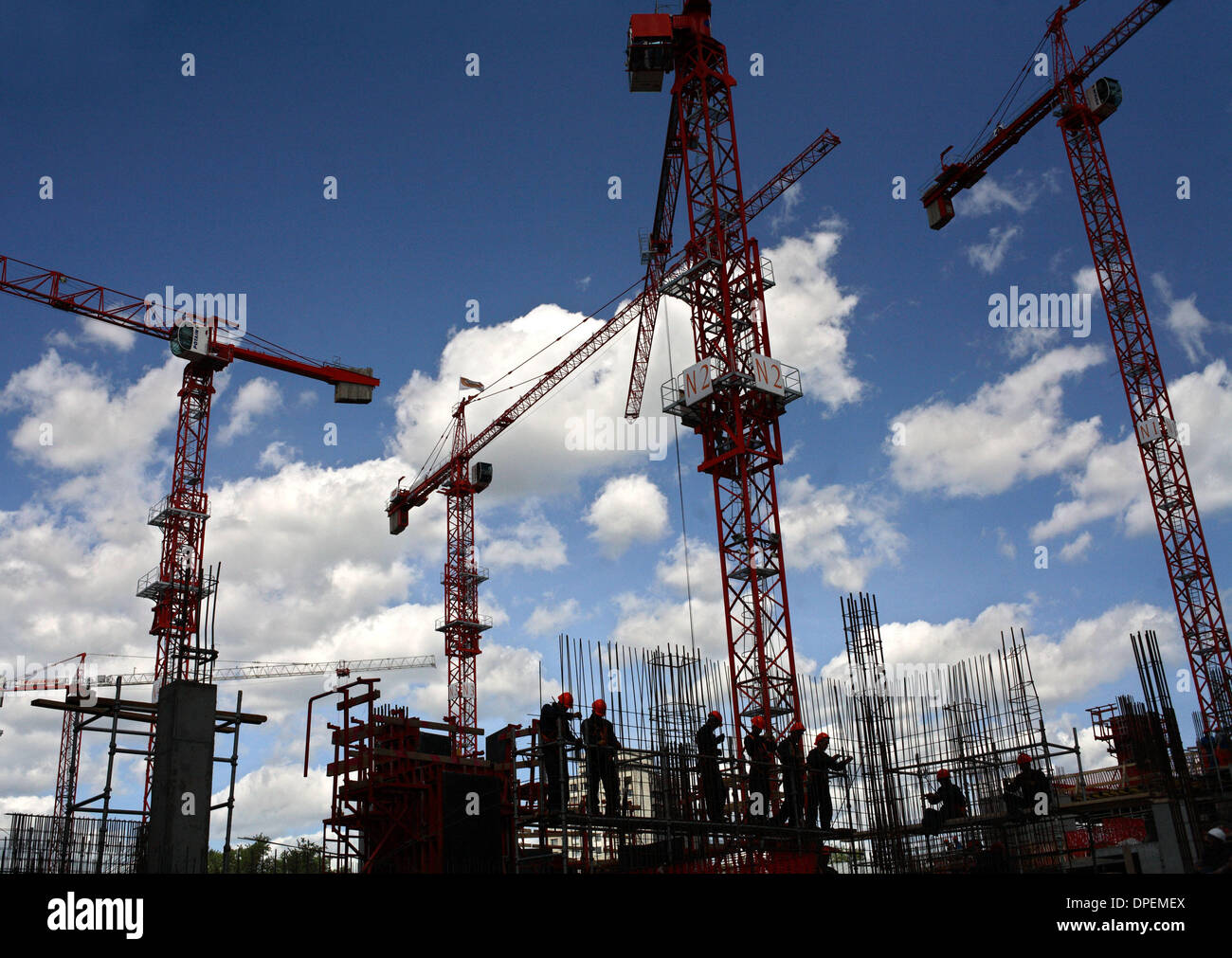 The construction boom in Moscow PICTURED Stock Photo - Alamy