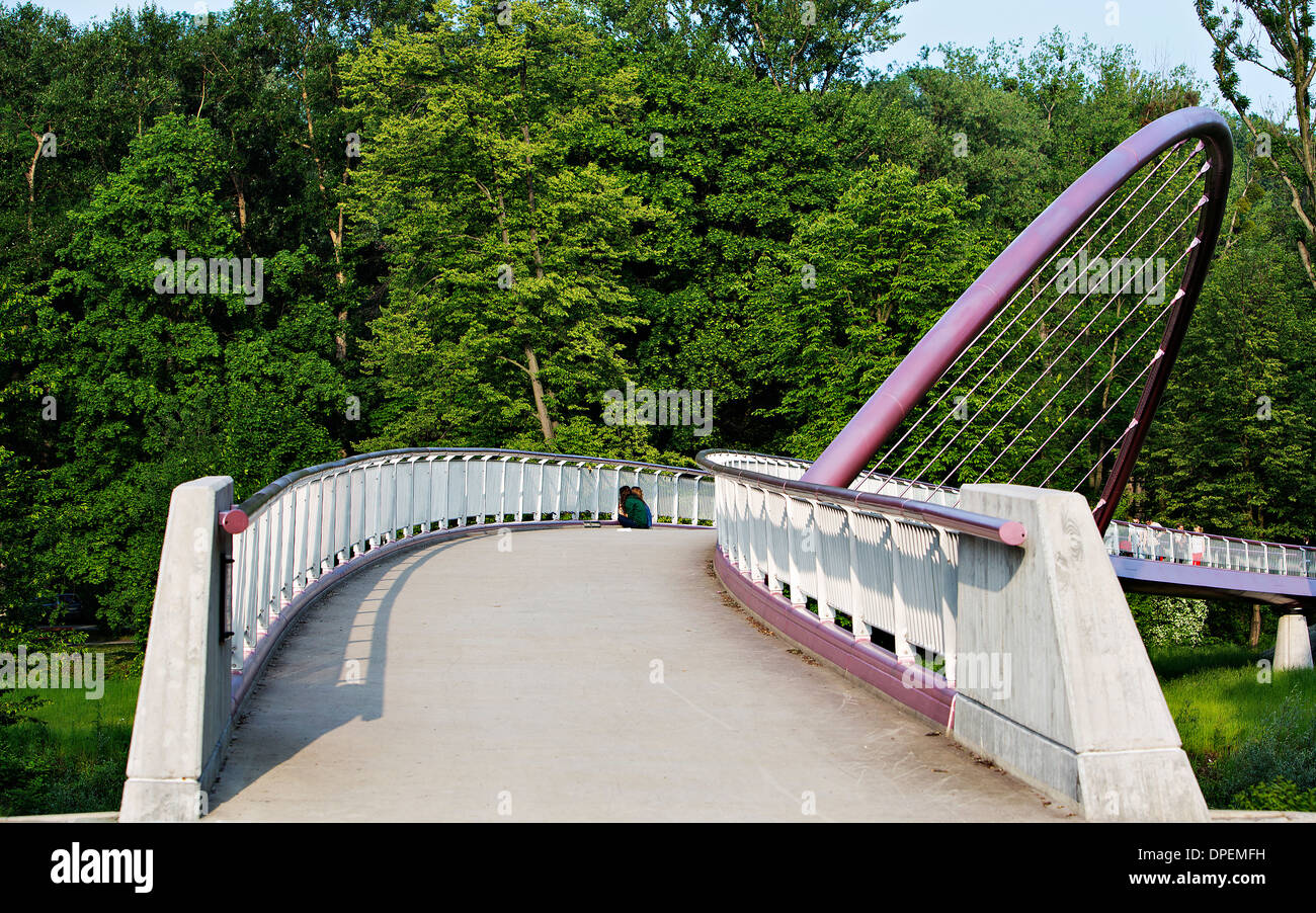 Sportmost Bridge, Olza (Olse) River Stock Photo - Alamy