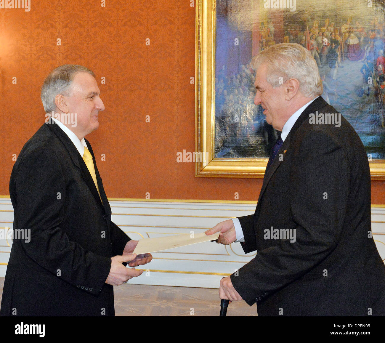 Milos Zeman, Lachezar Jordanov Petkov Stock Photo - Alamy