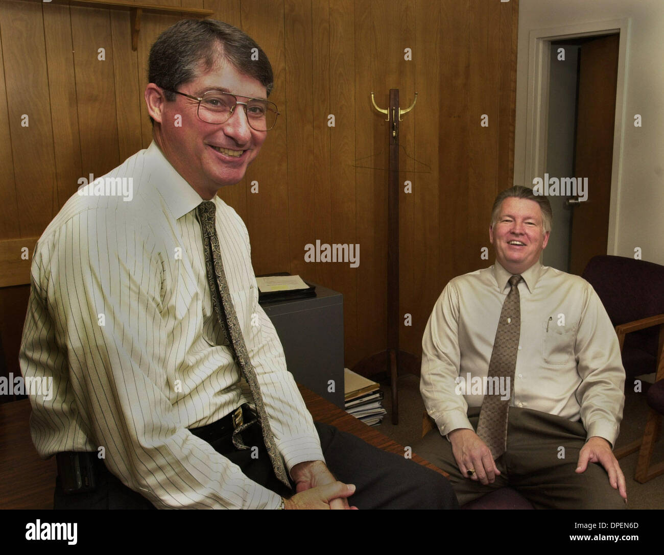 (Mug published 2/11/2005, B-1:2) Alan Lanning(left)Police Captain, and ...