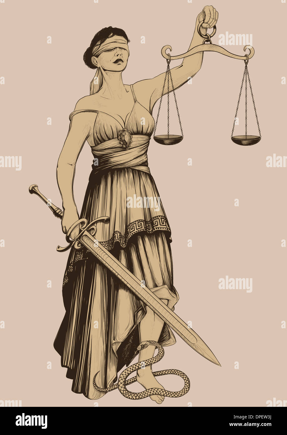 Symbol of justice Femida Stock Photo - Alamy