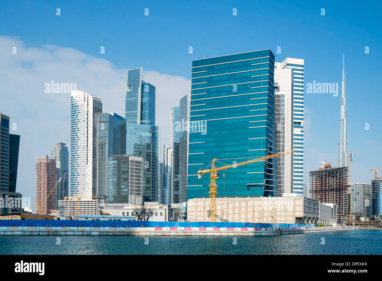 New high-rise office towers under construction at new Business Bay ...