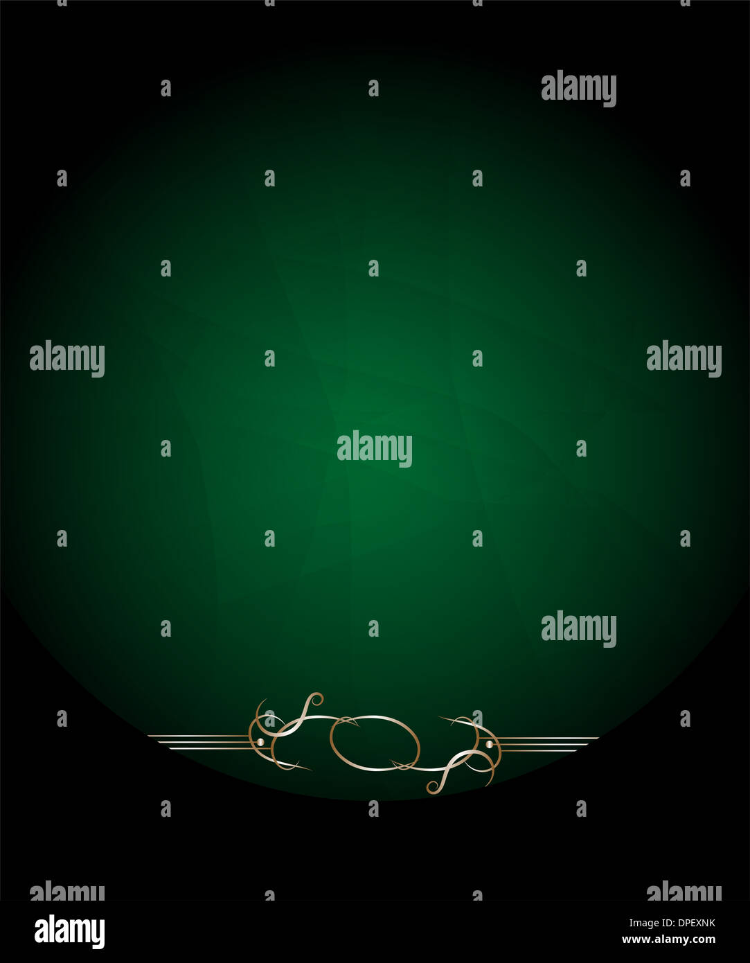 green card with golden floral frame Stock Photo - Alamy