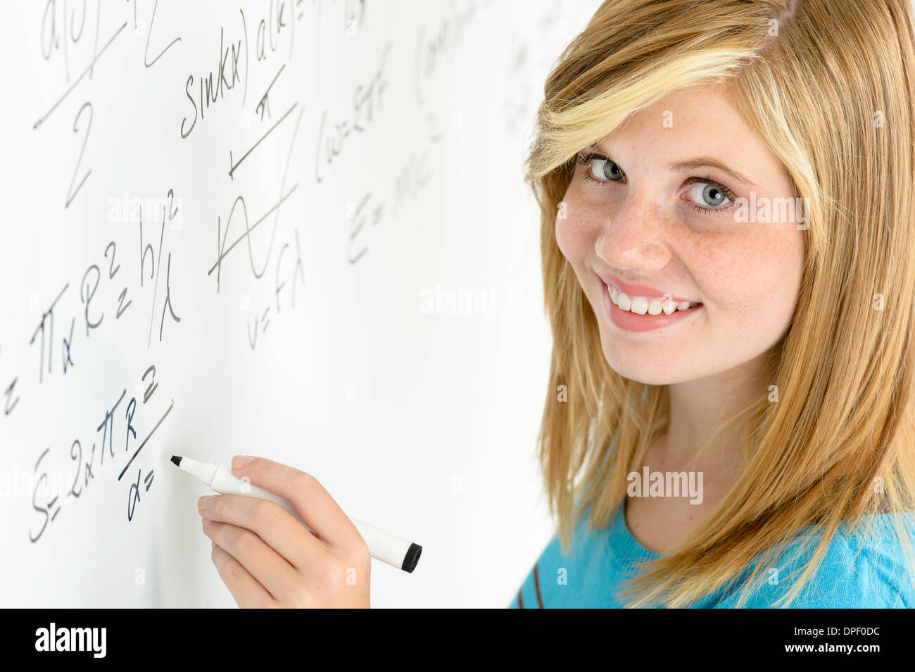 White board with student hi-res stock photography and images - Alamy