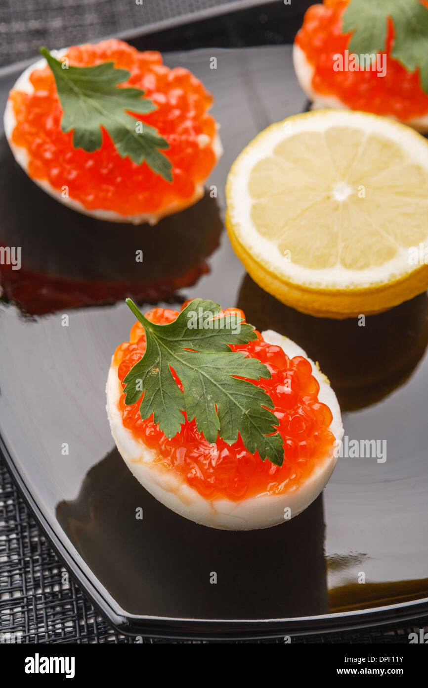 Black fish eggs hi-res stock photography and images - Alamy