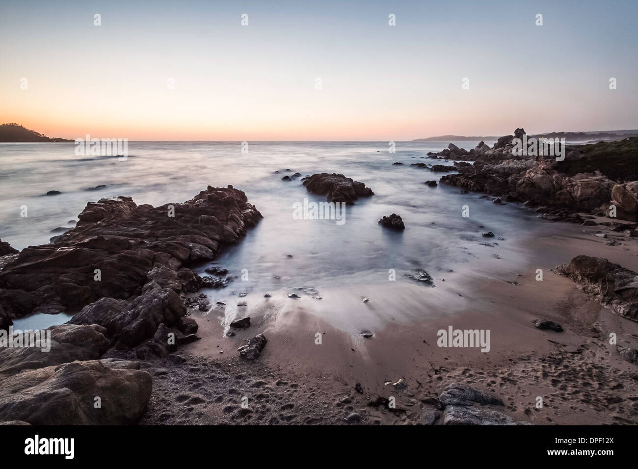 Seascape at sunrise, Monterey Bay area, California, USA Stock Photo - Alamy