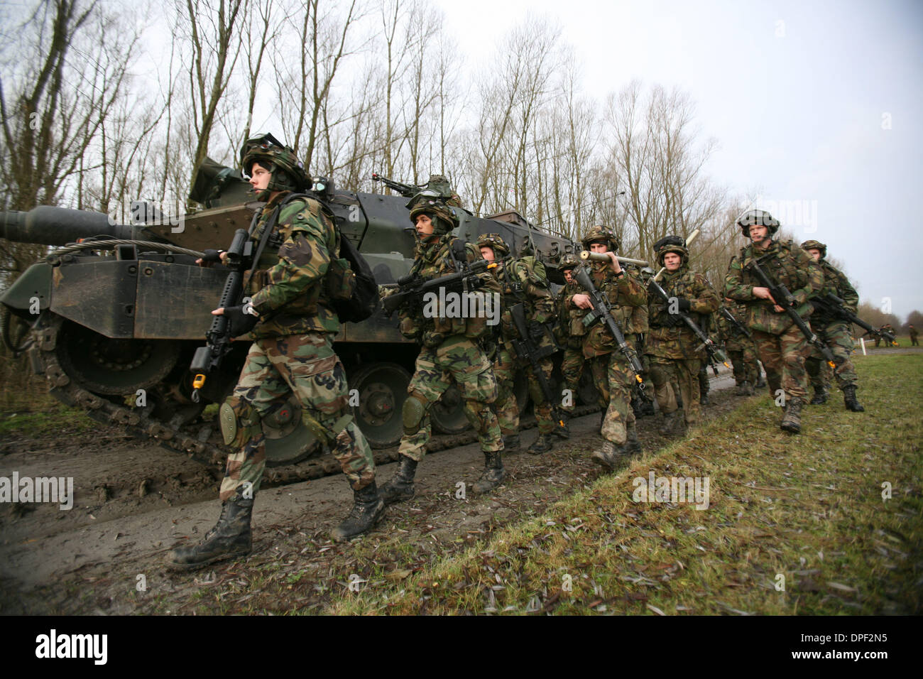 Dutch army is performing a drill in Holland Stock Photo - Alamy