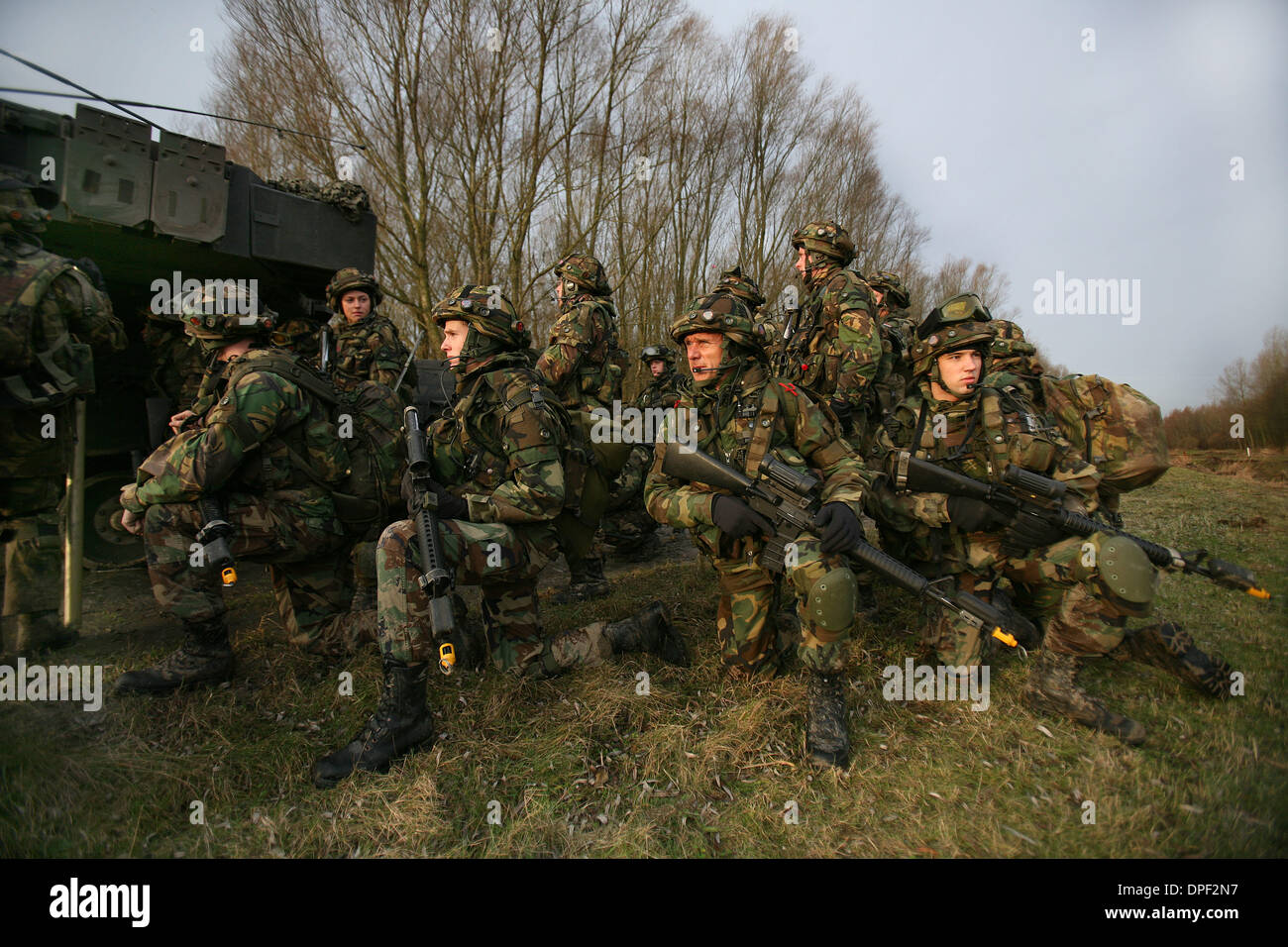 Dutch army is performing a drill in Holland Stock Photo - Alamy