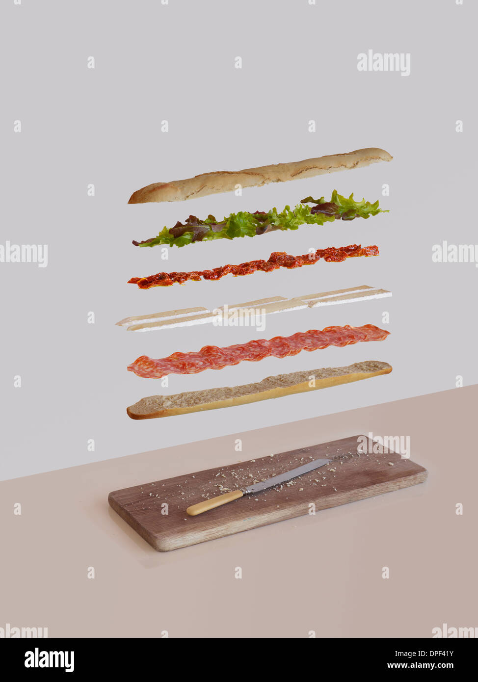 French sandwich deconstructed Stock Photo - Alamy