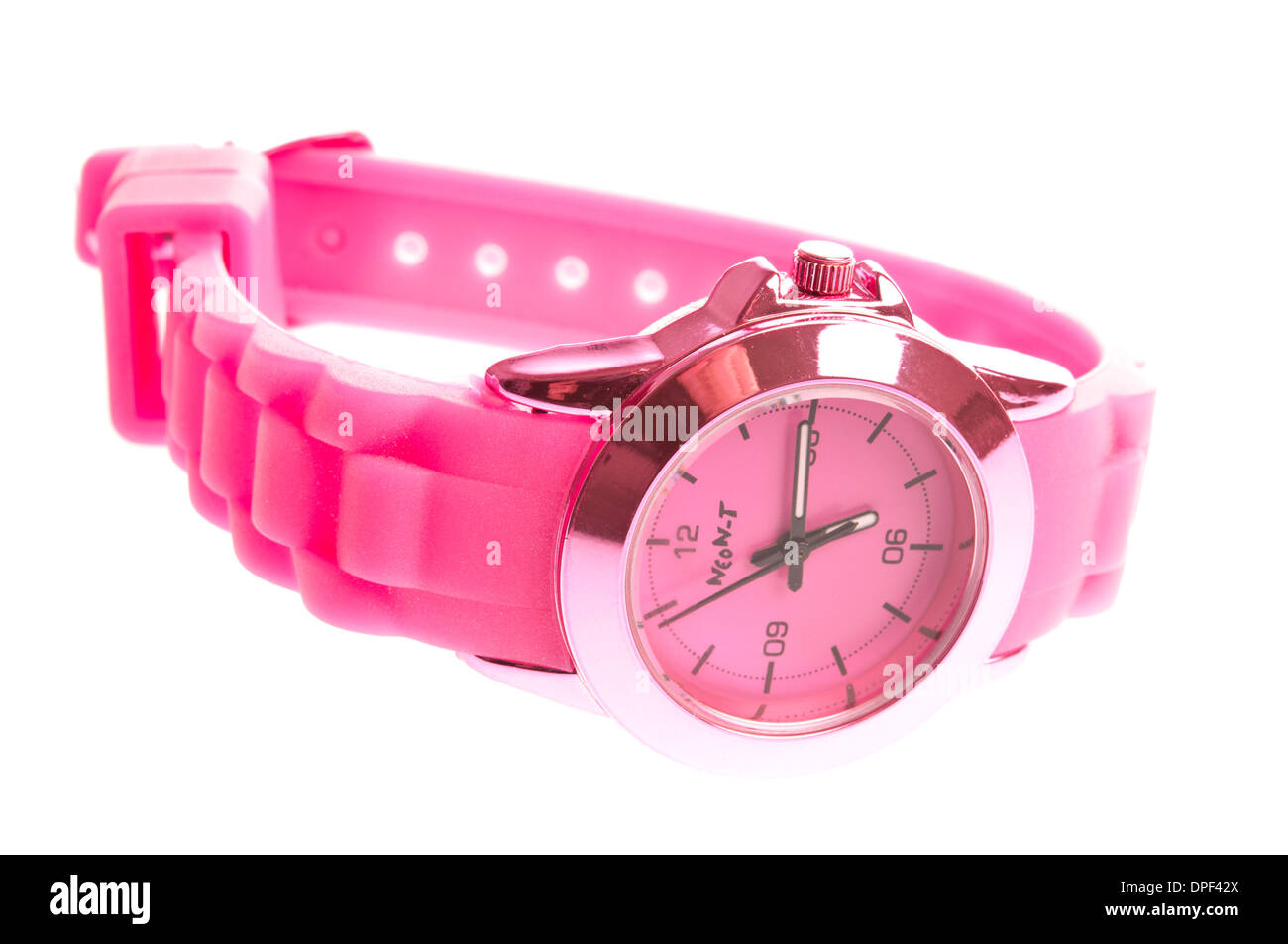modern pink wristwatch Stock Photo - Alamy
