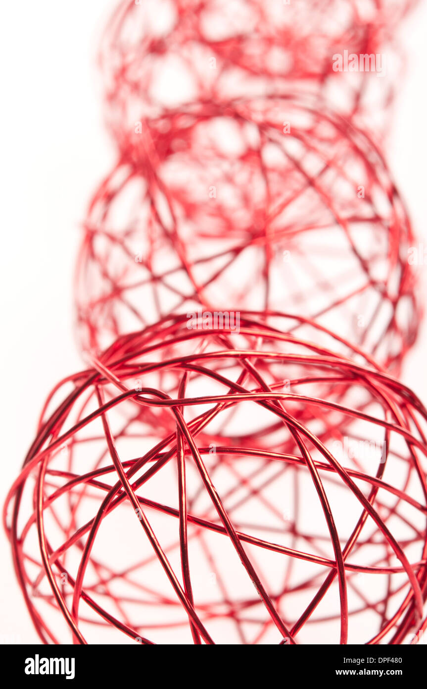 red wired balls Stock Photo - Alamy