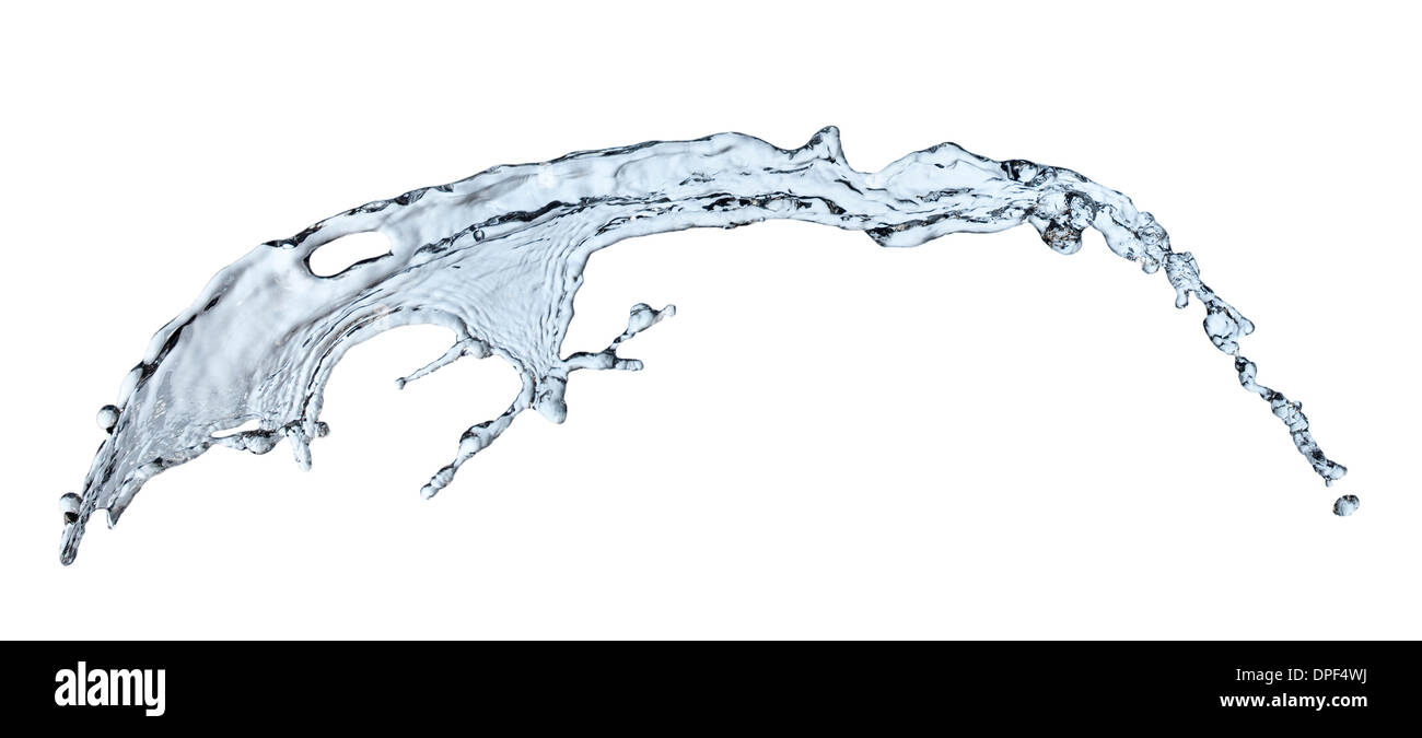 Splashes of flying crystal clear water Stock Photo - Alamy