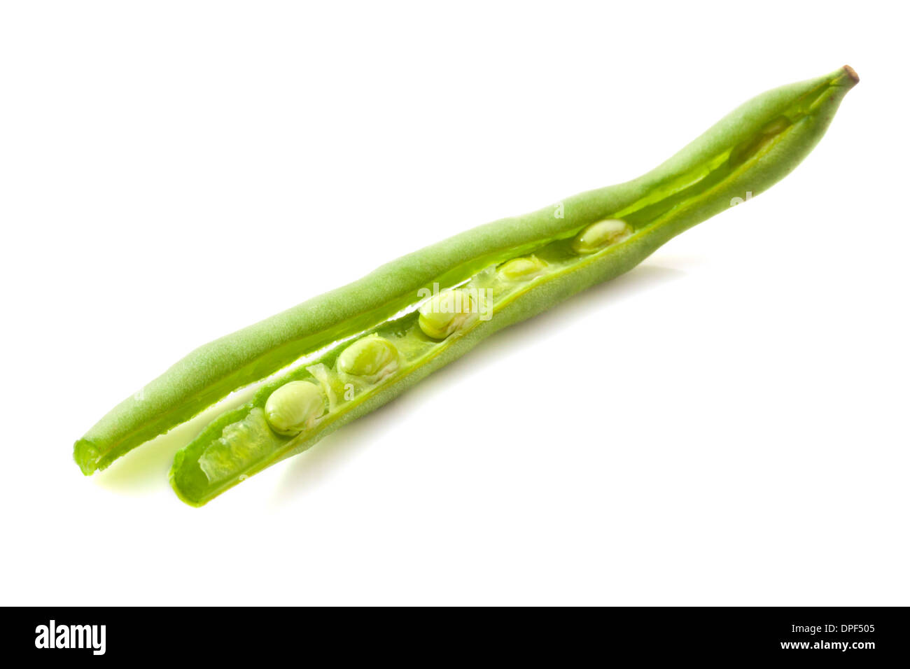 Macro shot of a sliced string bean Stock Photo - Alamy