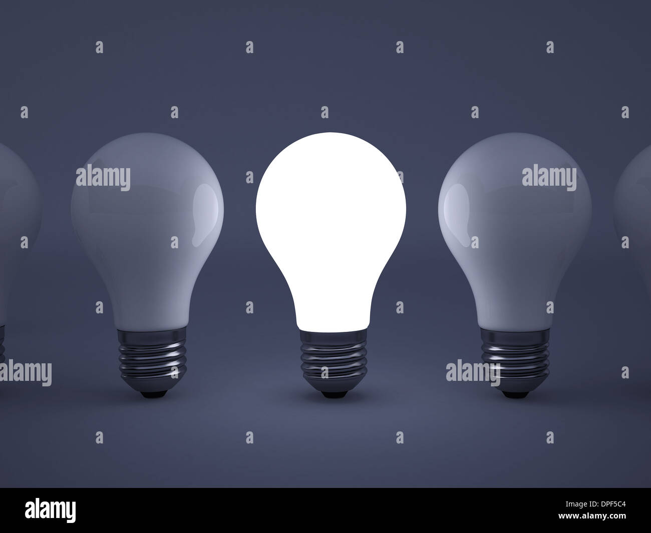 High resolution image. 3d rendered illustration. Light bulb symbol ...